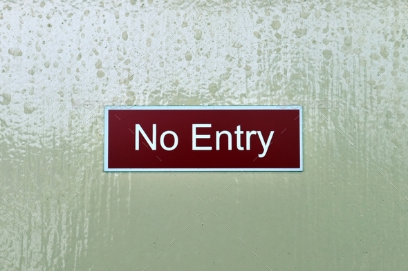 No entry red sign isolated on a white background Stock Photo by wirestock