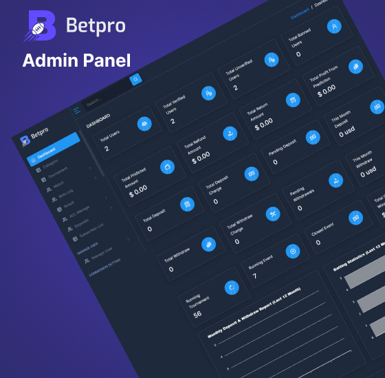 Betpro - Sports Betting Platform PHP Laravel Admin Panel With Flutter App ios and android by ...
