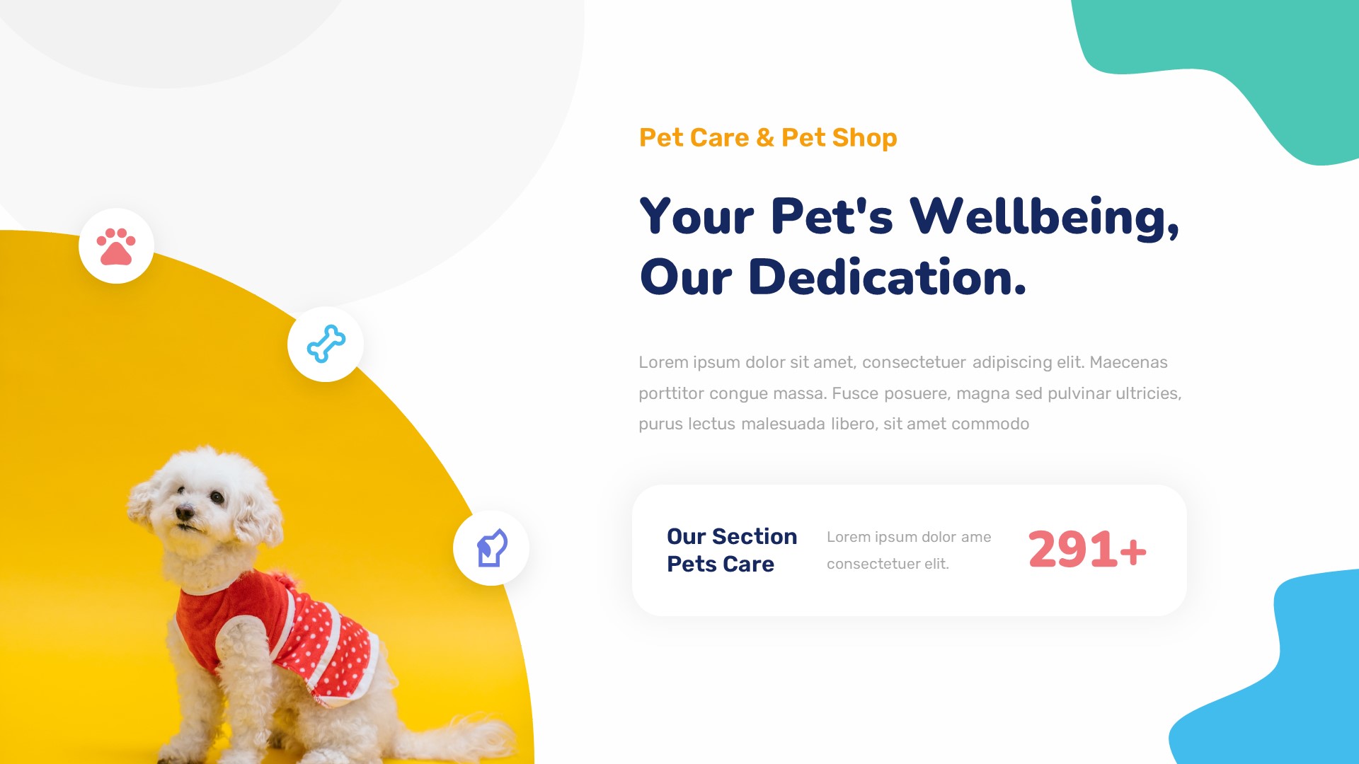 Firens - Pet Care & Pet Shop Powerpoint Template, Presentation Templates