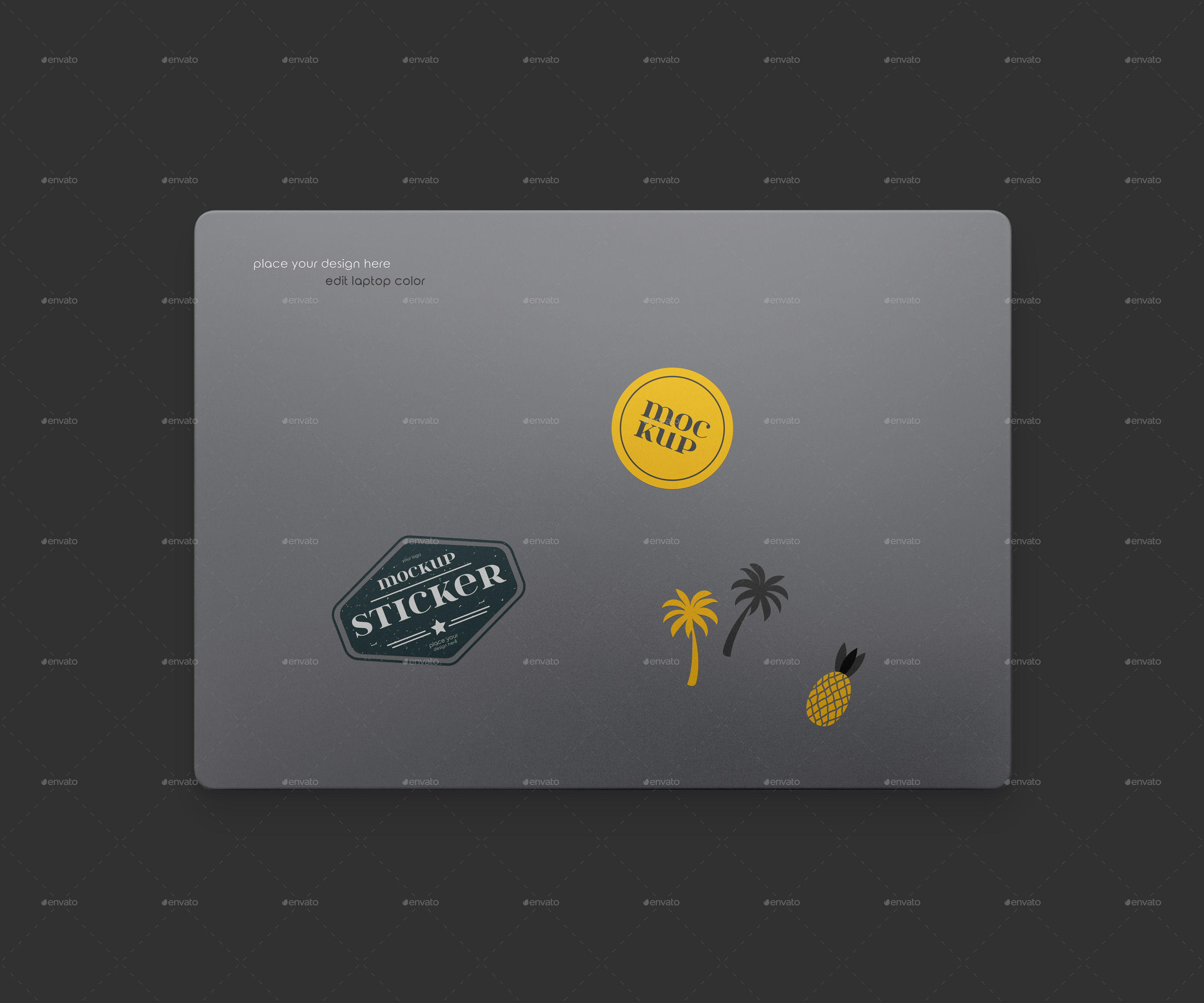 MacBook Pro Sticker Mockup Set, Graphics | GraphicRiver