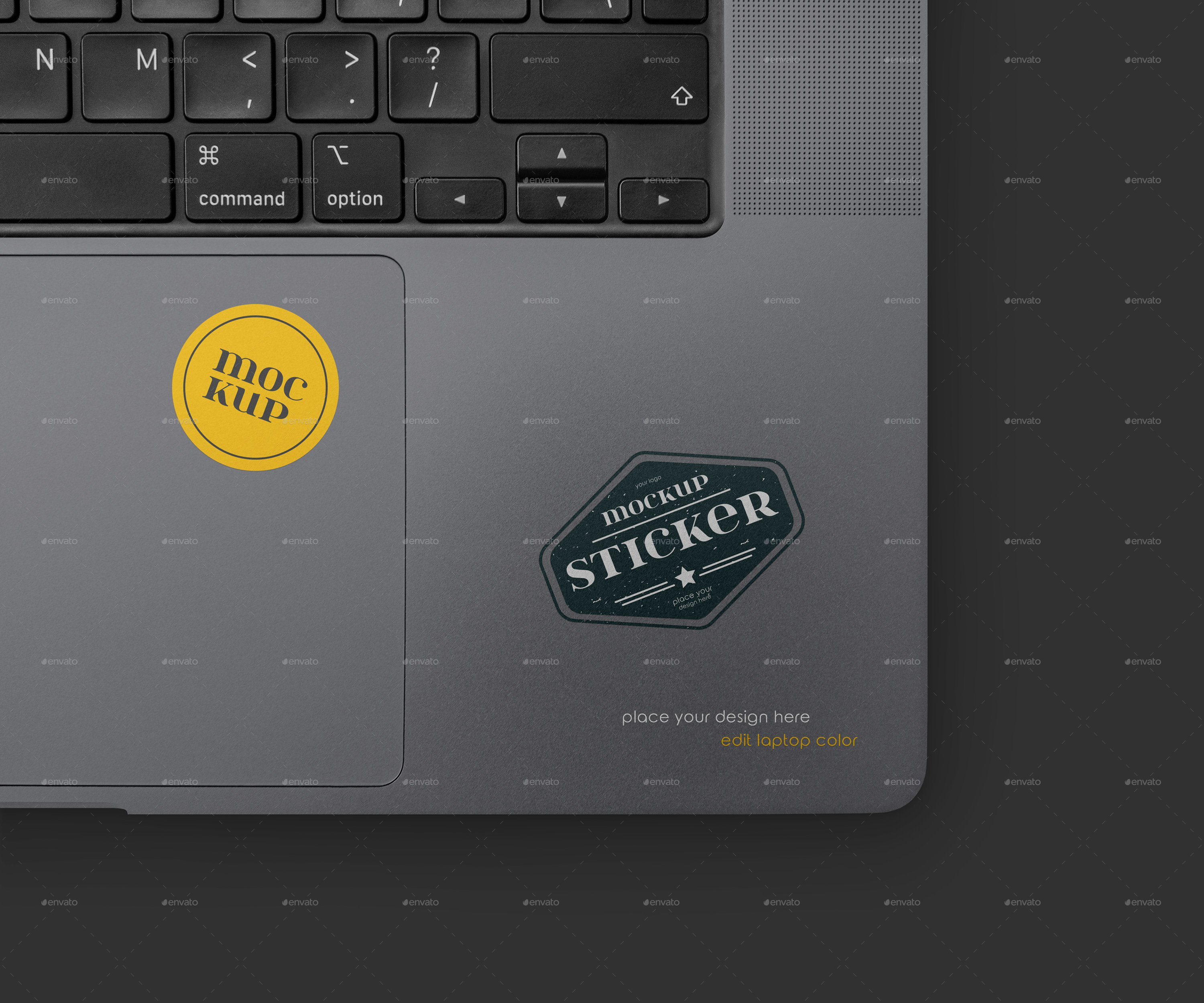 MacBook Pro Sticker Mockup Set, Graphics | GraphicRiver