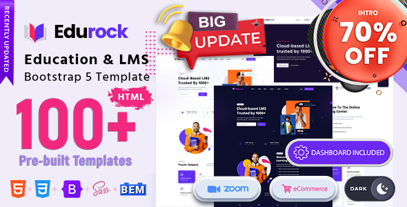 Edurock - LMS Online Courses & Education Template by techboot | ThemeForest