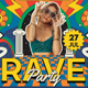 Rave Party Flyer Template, Print Templates | GraphicRiver