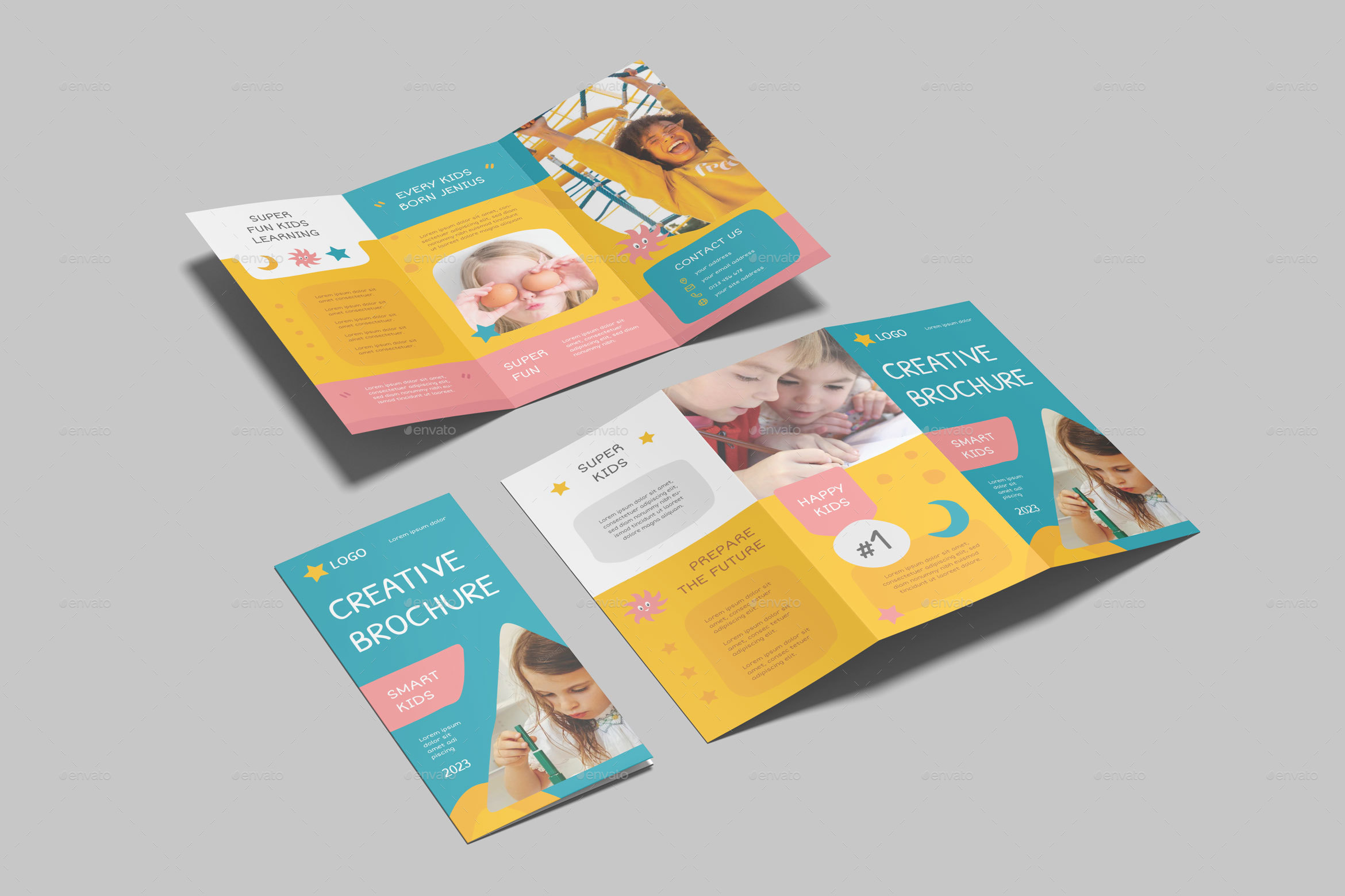 Kids Trifold Brochure, Print Templates | GraphicRiver