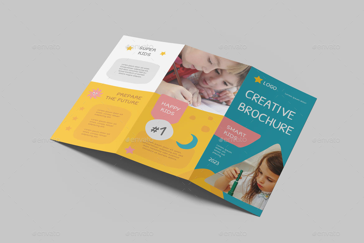 Kids Trifold Brochure, Print Templates | GraphicRiver