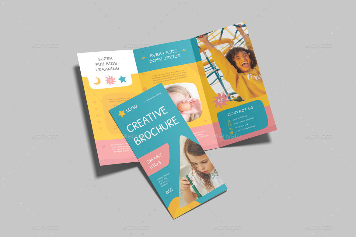 Kids Trifold Brochure, Print Templates | GraphicRiver