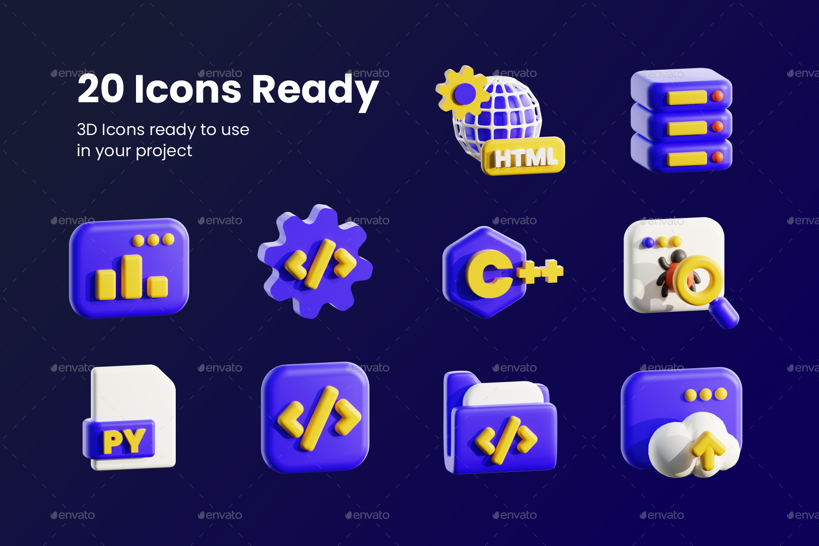 Programming 3D Icon, Graphics | GraphicRiver