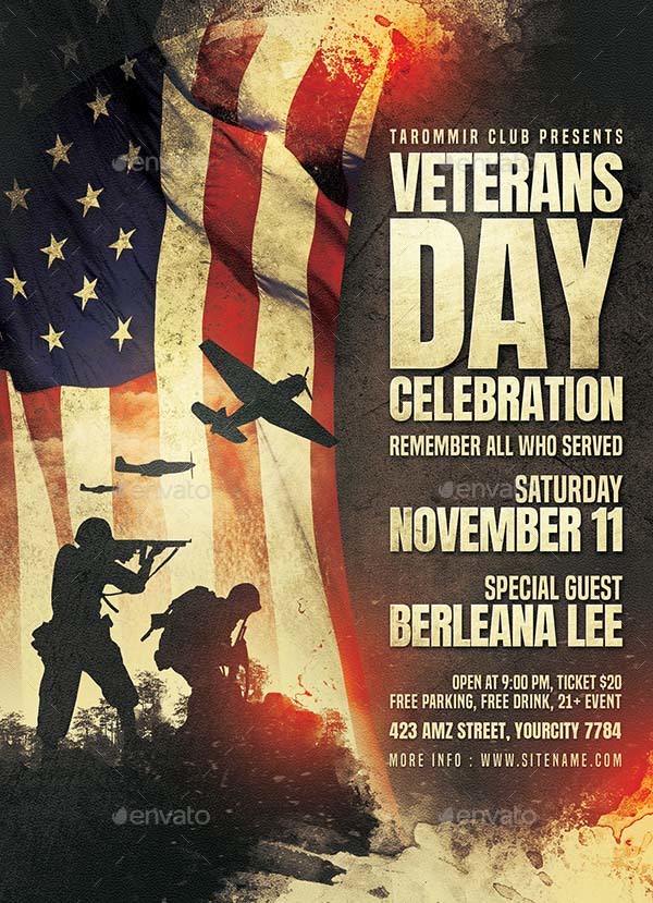 Veterans Day Flyer, Print Templates | GraphicRiver