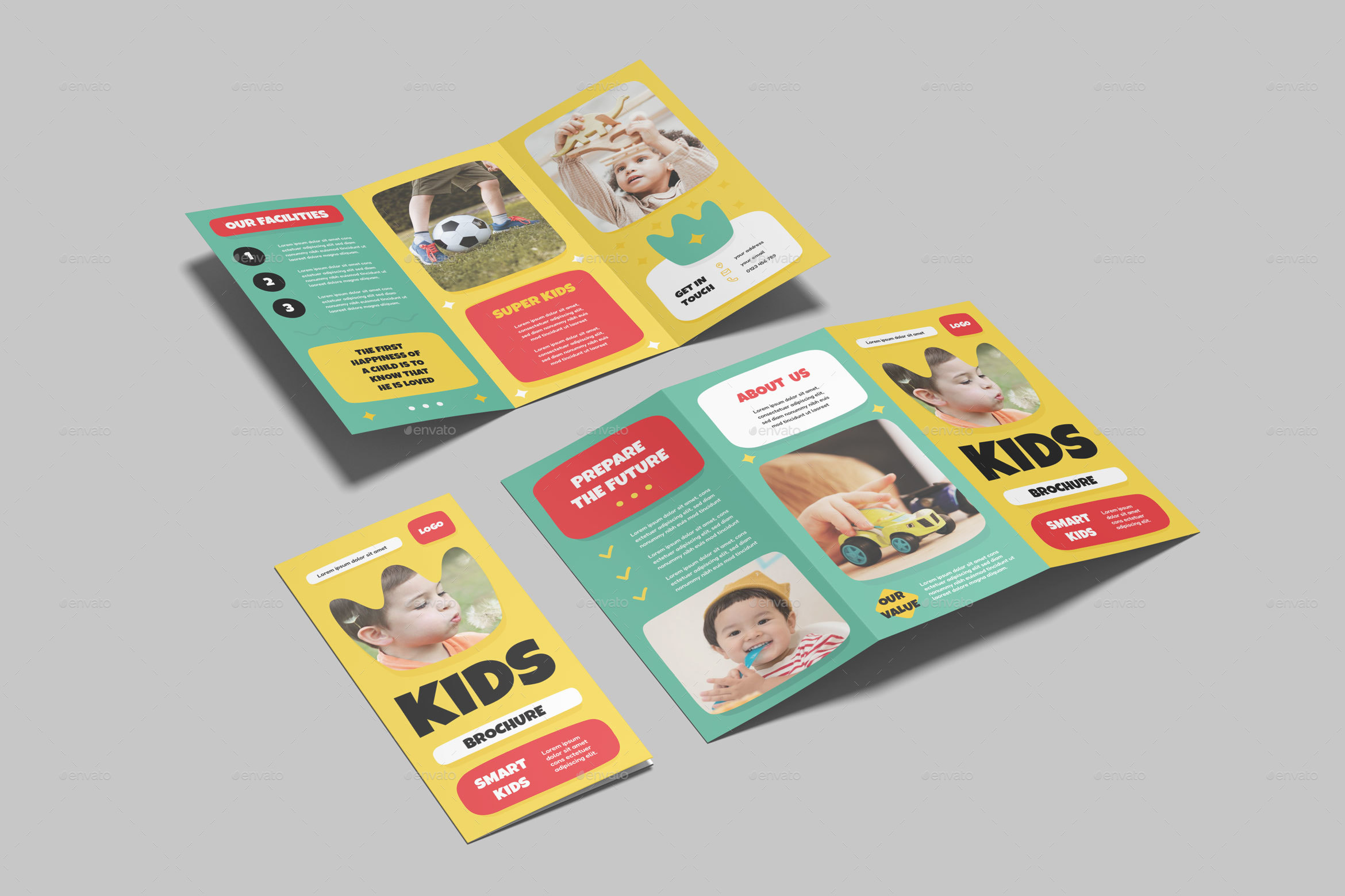 Kids Trifold Brochure, Print Templates | GraphicRiver
