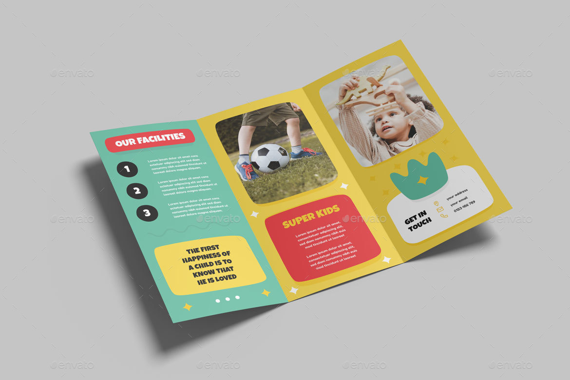 Kids Trifold Brochure, Print Templates | GraphicRiver