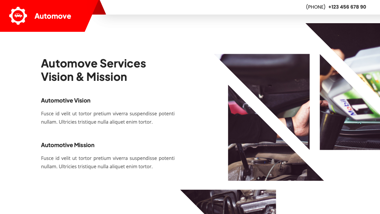 Automove - Car Service PowerPoint Template, Presentation Templates