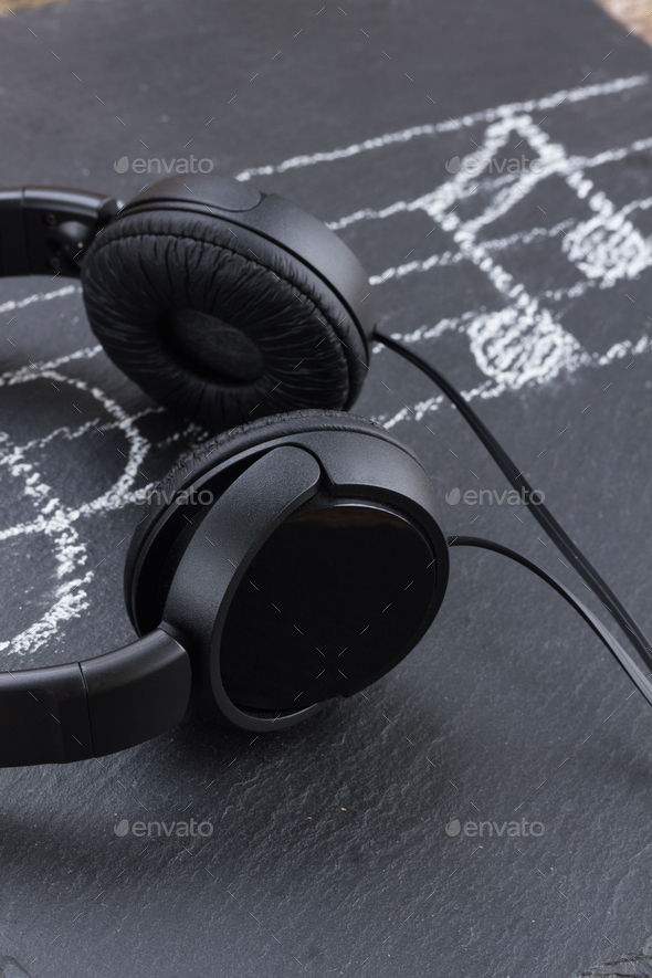 Music notes with headphones Stock Photo by Neirfy007 | PhotoDune