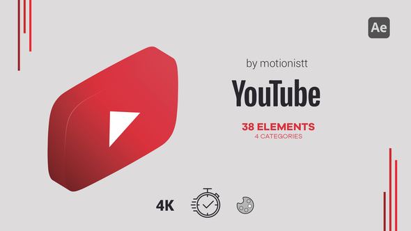 Youtube Elements Pack, After Effects Project Files | VideoHive
