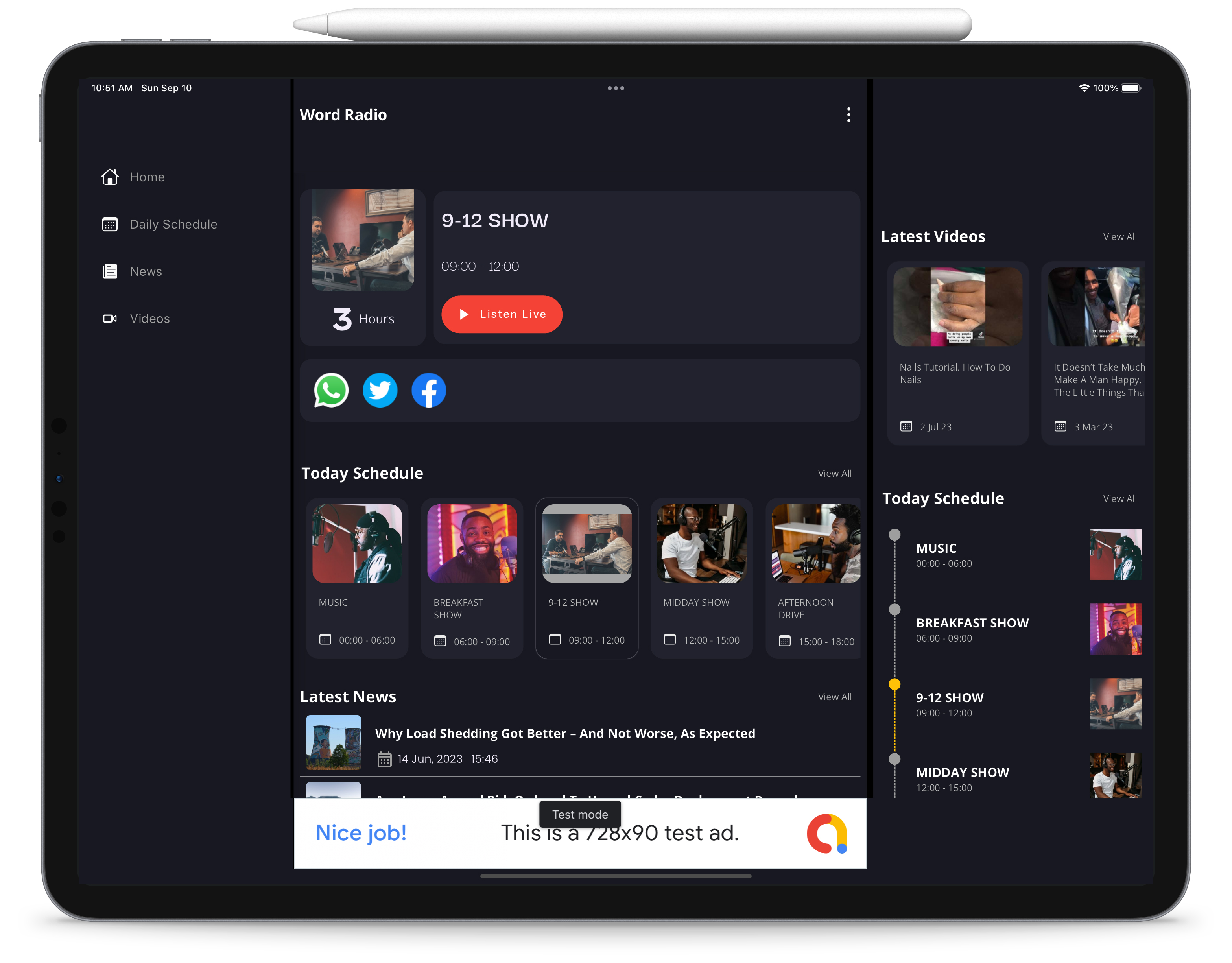 Flutter Radio App with Admob by mokhutsoane | CodeCanyon