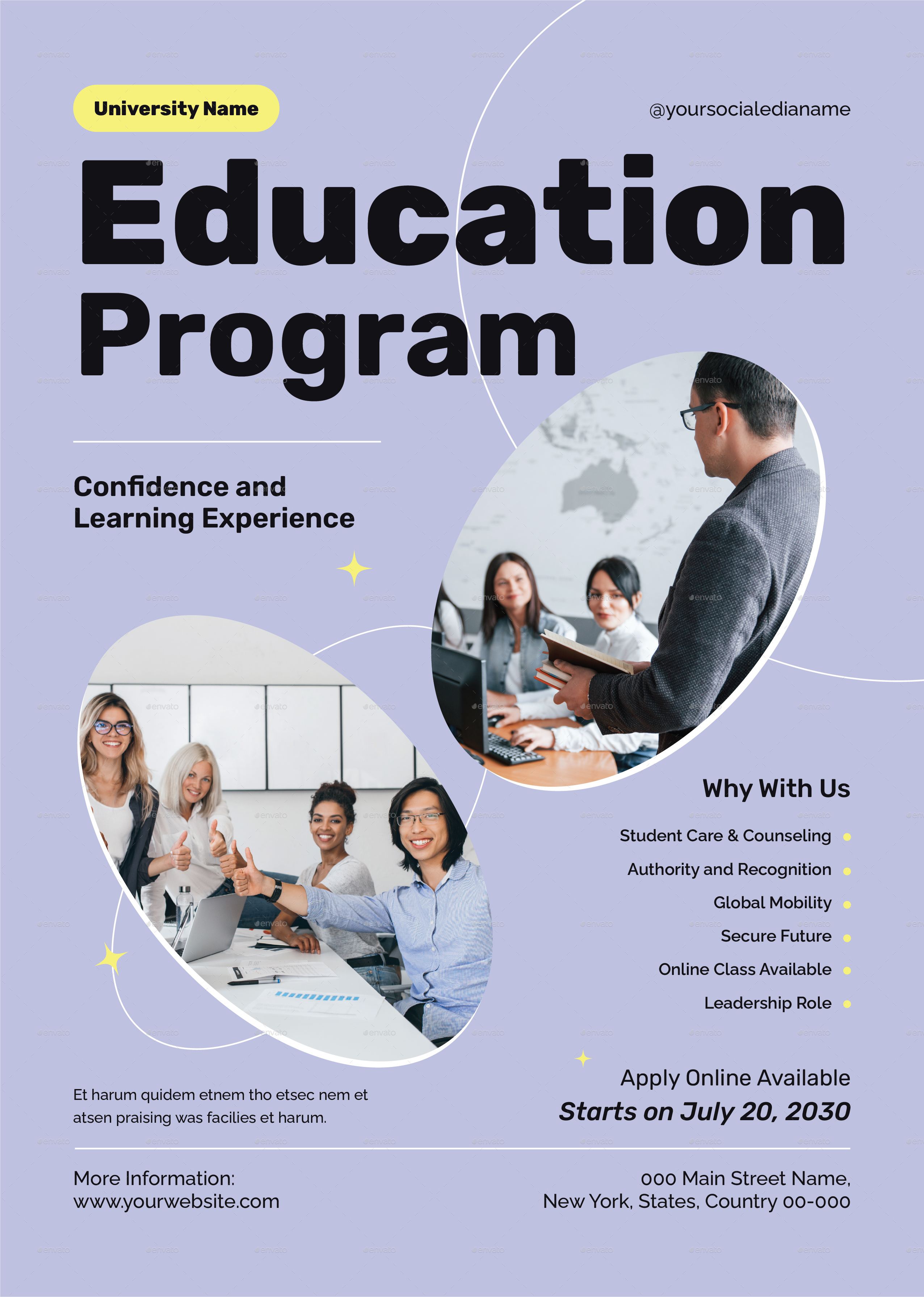 Modern Education Program Flyer, Print Templates | GraphicRiver