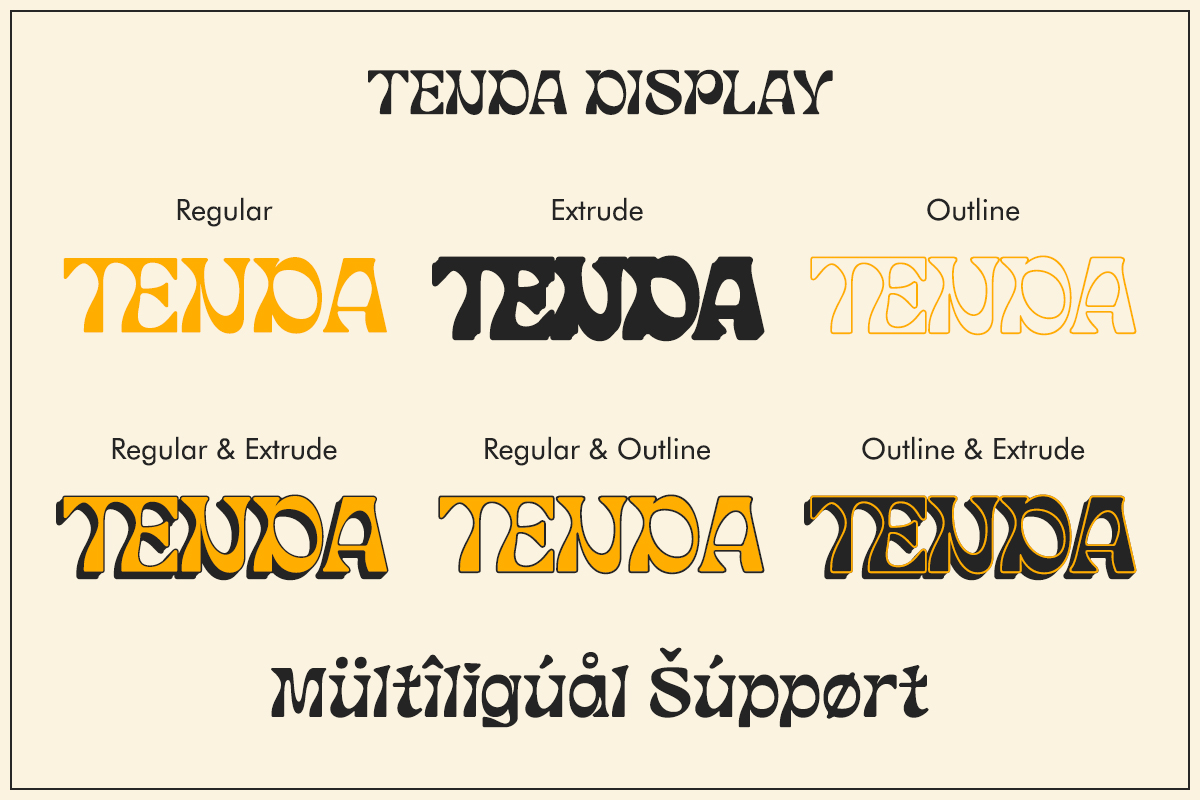 Tenda Display, Fonts | GraphicRiver