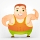 Cheerful Chubby Man, Vectors | GraphicRiver