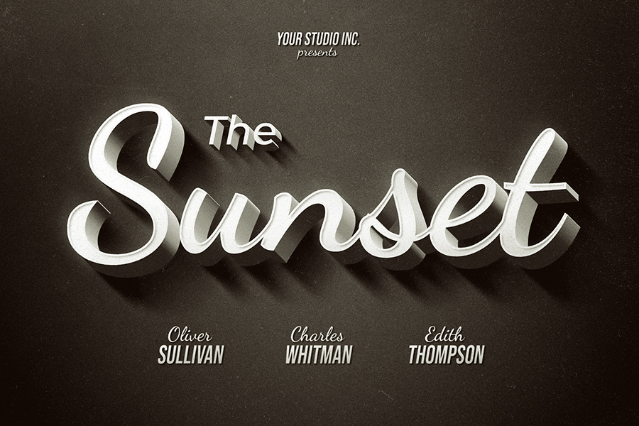 Classic Movie Text Effect, Add-ons | GraphicRiver