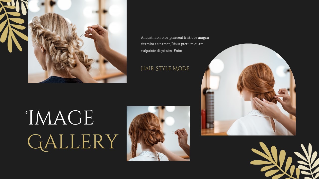 Black Clean Aesthetic Hair Salon PowerPoint Template, Presentation ...