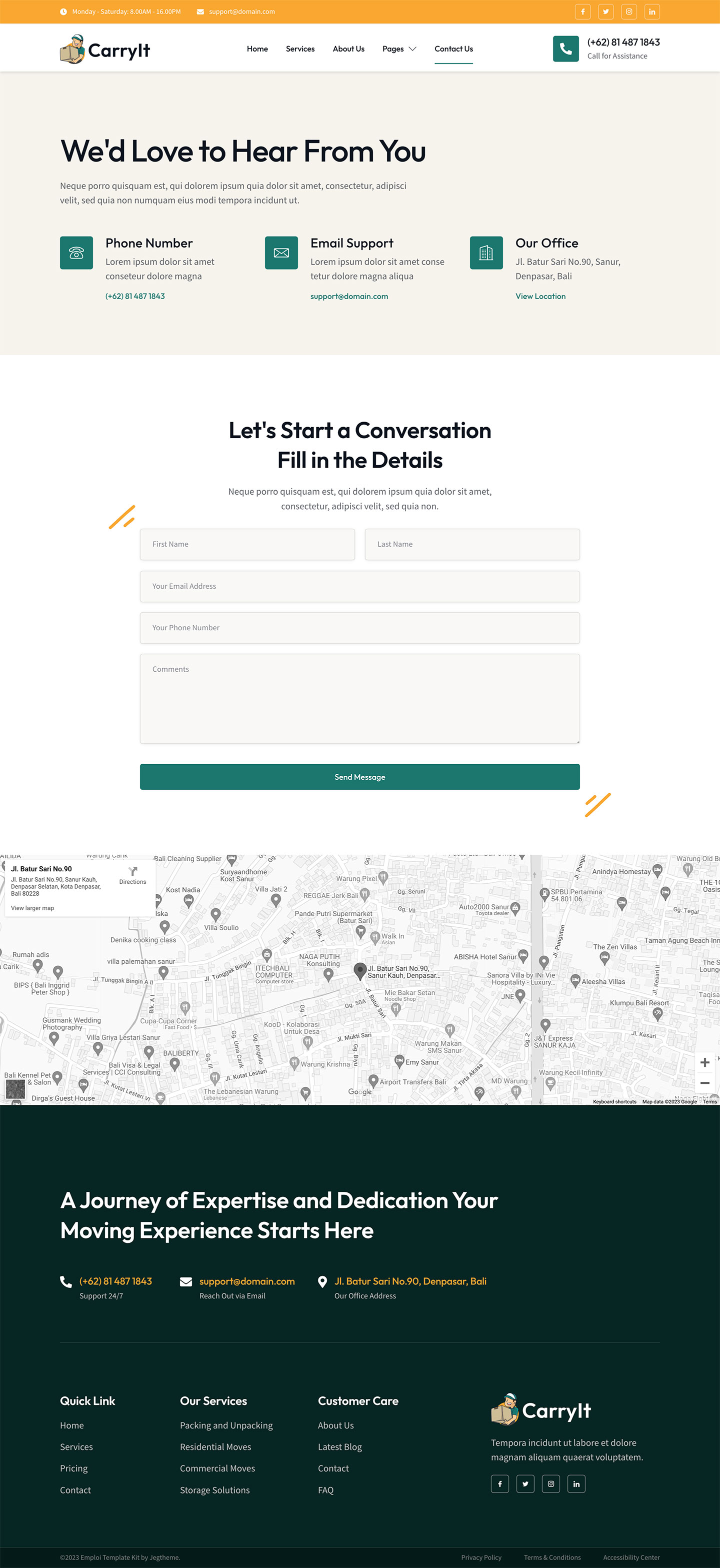 CarryIt – Moving & Logistics Company Elementor Template Kit by jegtheme
