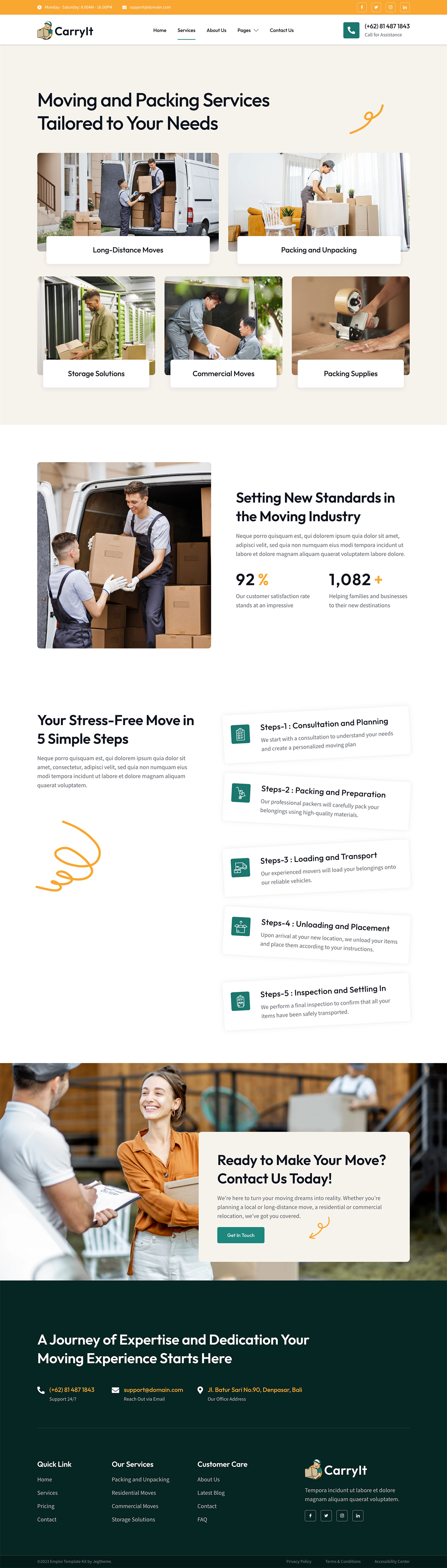 CarryIt – Moving & Logistics Company Elementor Template Kit by jegtheme