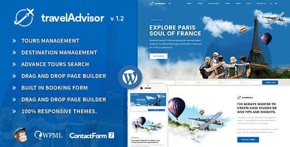 Travel Advisor Responsive WordPress Theme by Chimpstudio | ThemeForest