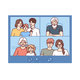 Video Call Large Family with People Different, Vectors | GraphicRiver