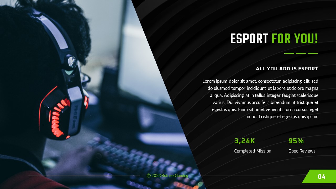 Reirrex – Esport Gaming Keynote Template, Presentation Templates ...