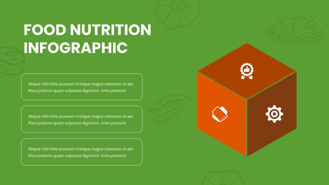 Green Fresh Nutrition Balance PowerPoint Template, Presentation Templates