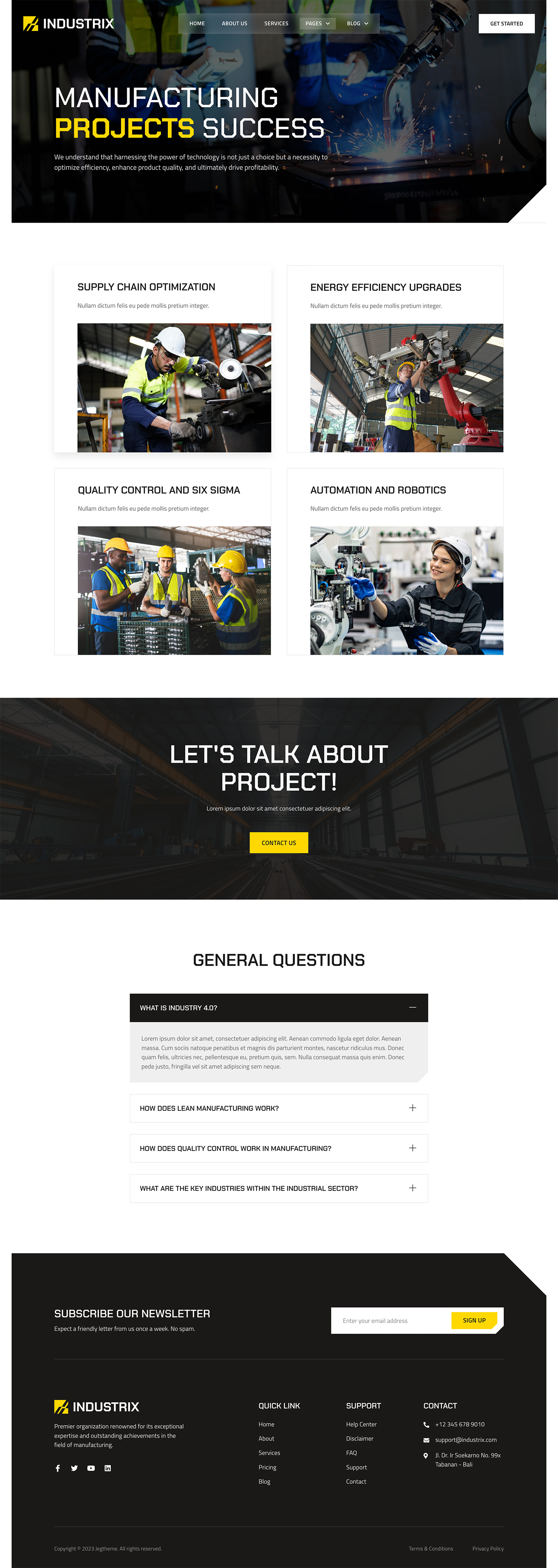 Industrix – Manufacturing & Industrial Elementor Template Kit by jegtheme