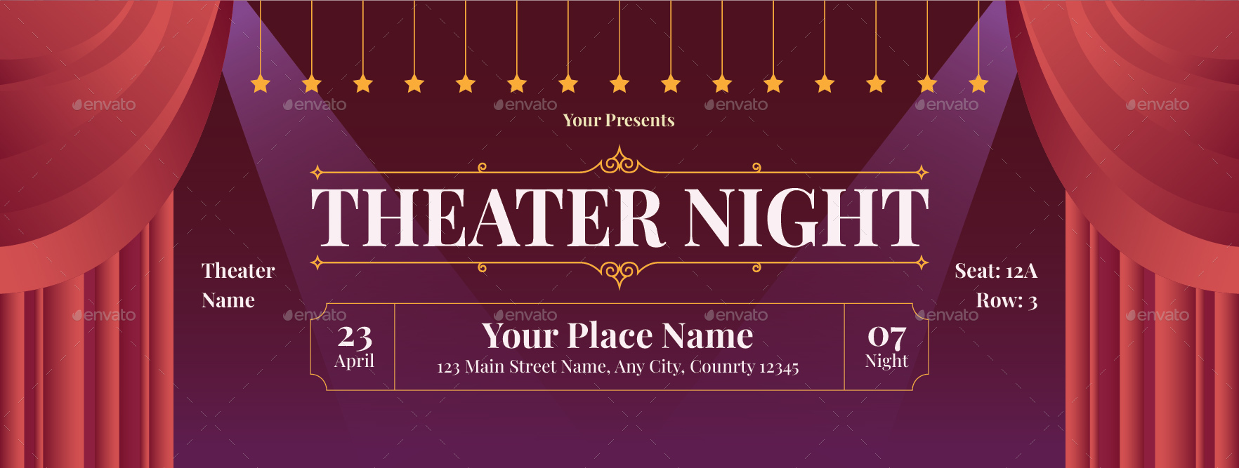 Creative Theater Ticket, Print Templates | GraphicRiver