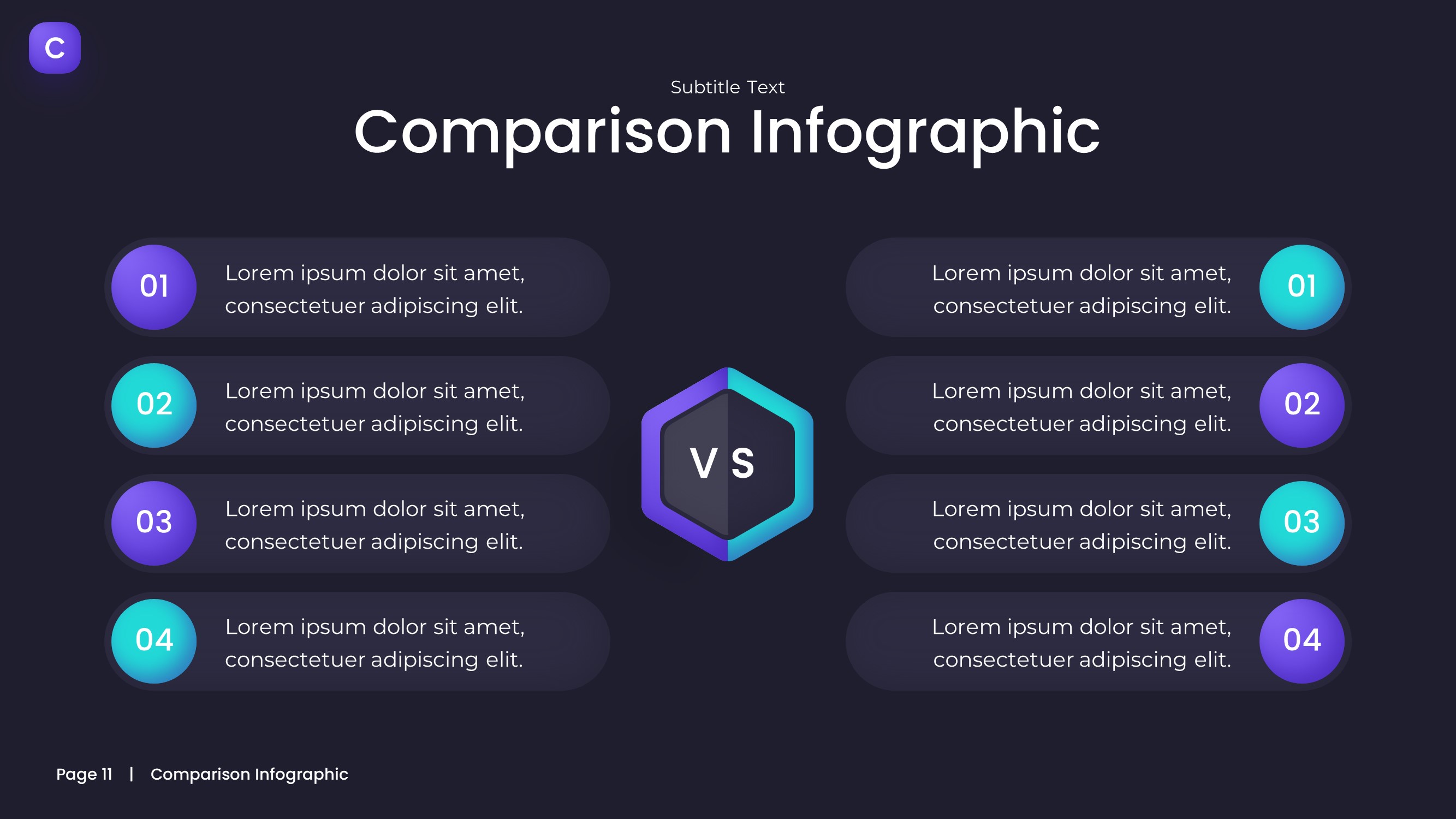 Comparison Infographic PowerPoint Template, Presentation Templates