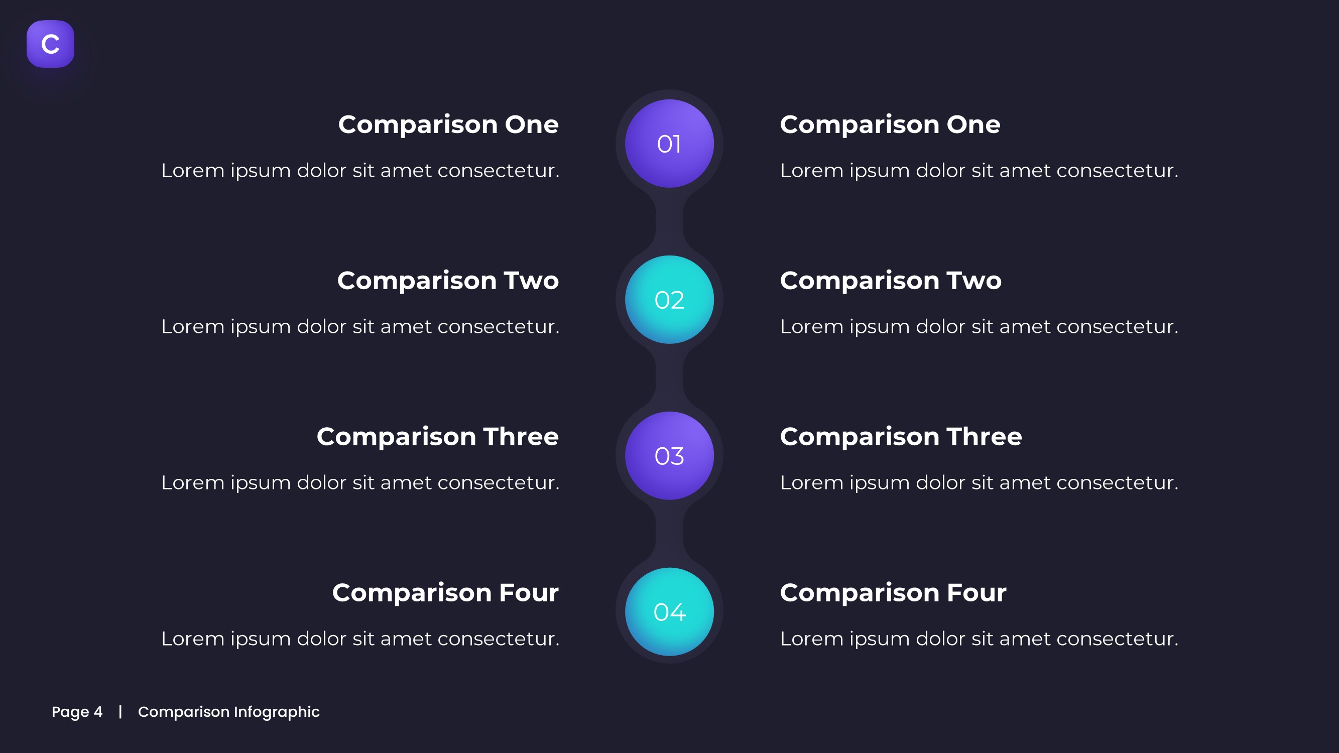 Comparison Infographic PowerPoint Template, Presentation Templates