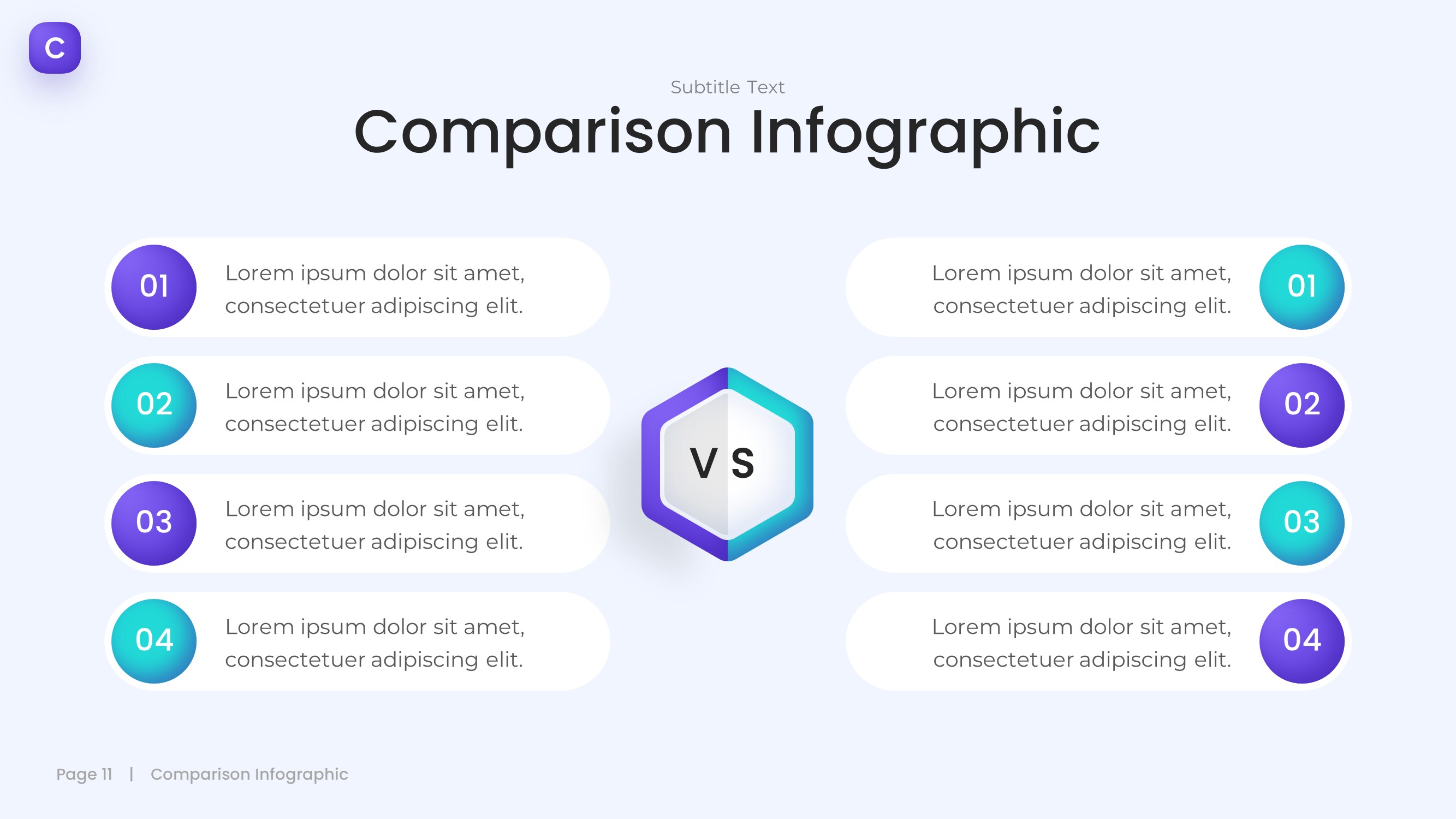 Comparison Infographic PowerPoint Template, Presentation Templates