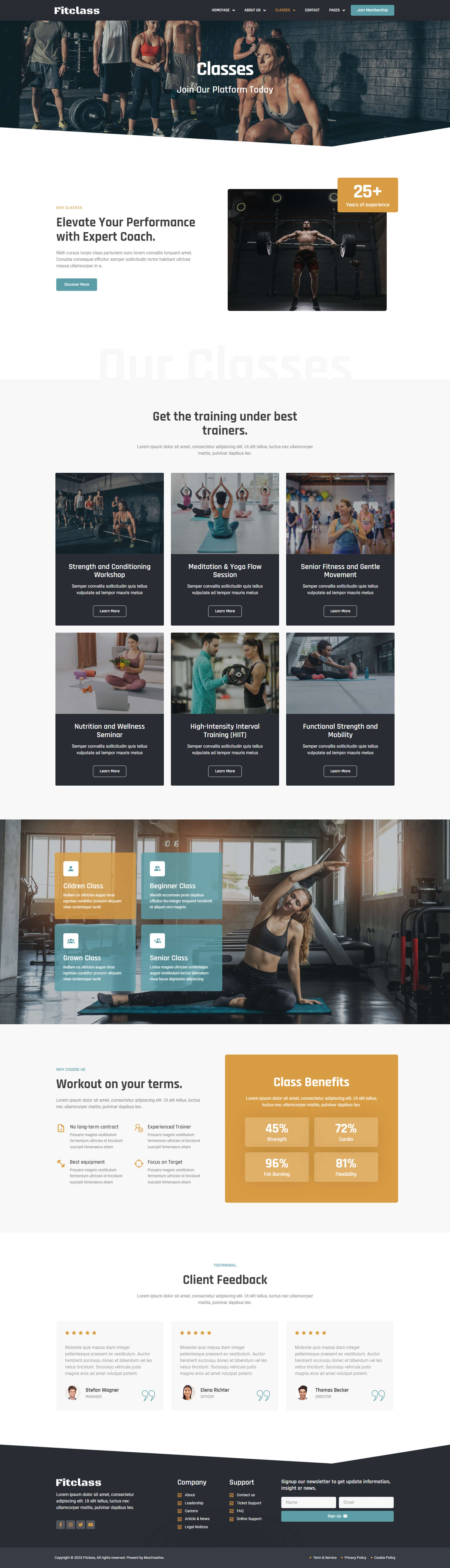 FitClass - Fitness & Gym Services Elementor Template Kit by moxcreative
