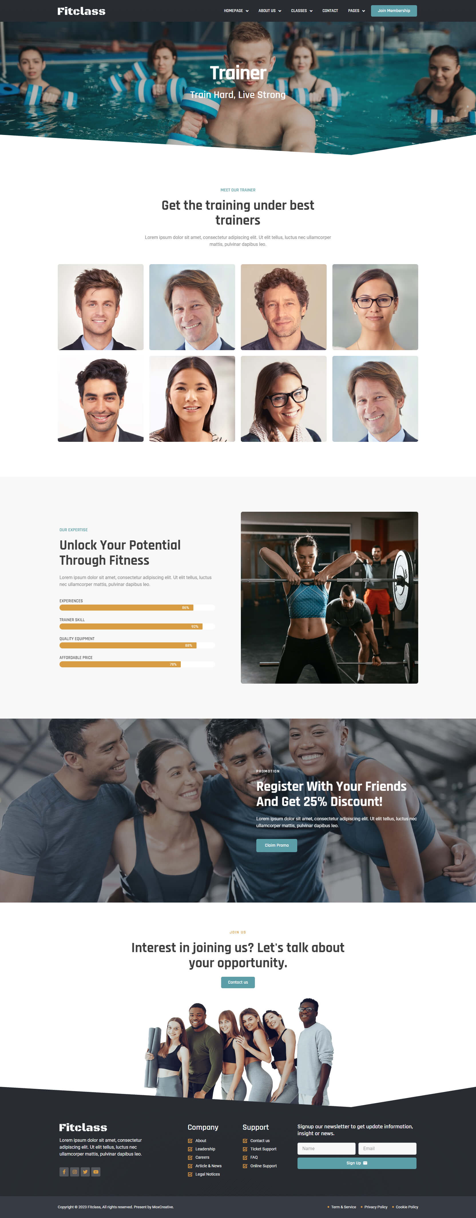 FitClass - Fitness & Gym Services Elementor Template Kit by moxcreative