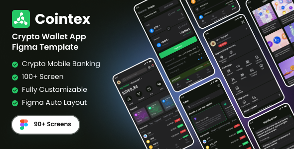Cointex - Crypto Wallet App Figma Template by Avitex | ThemeForest