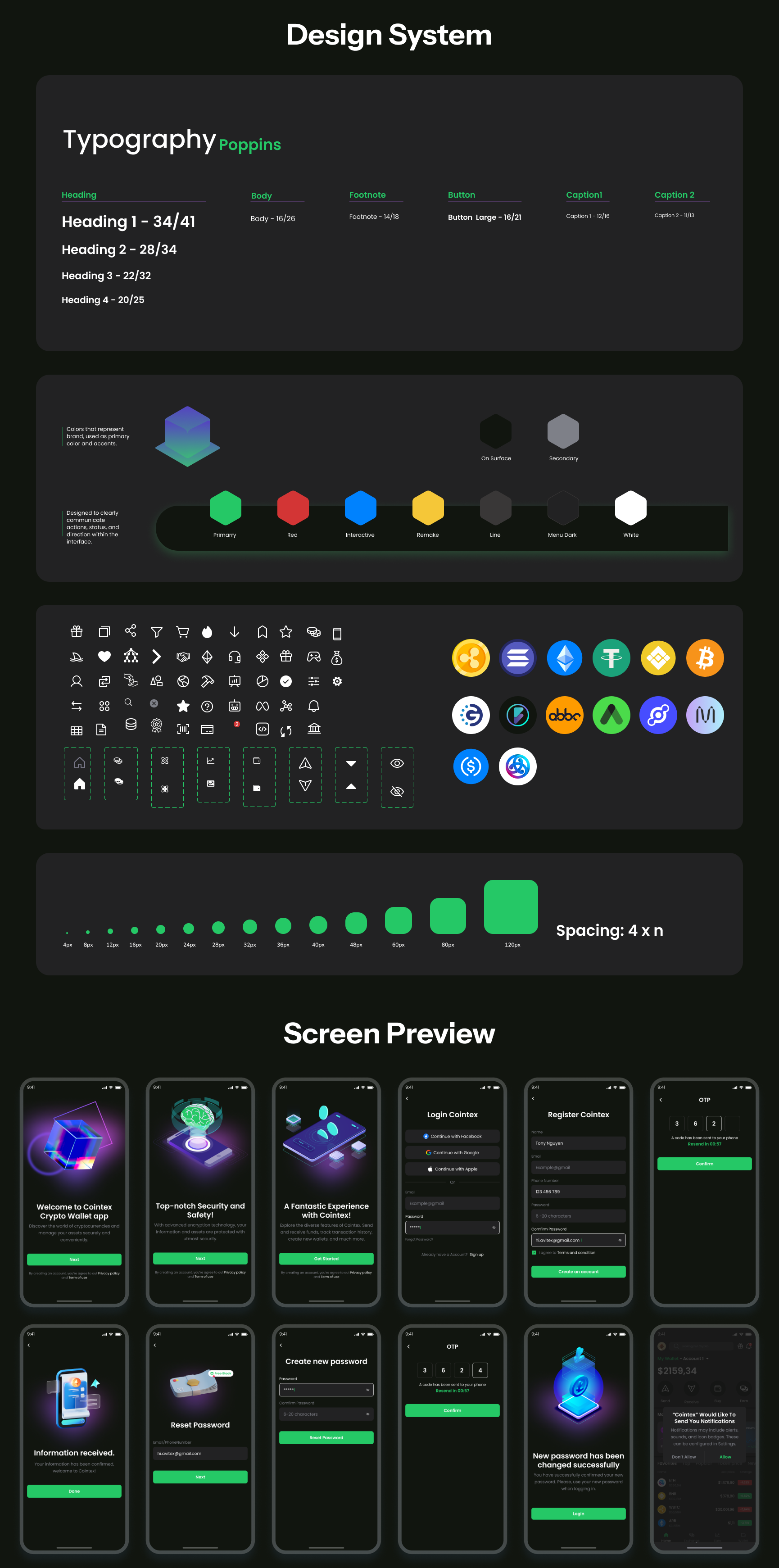 Cointex - Crypto Wallet App Figma Template by Avitex | ThemeForest