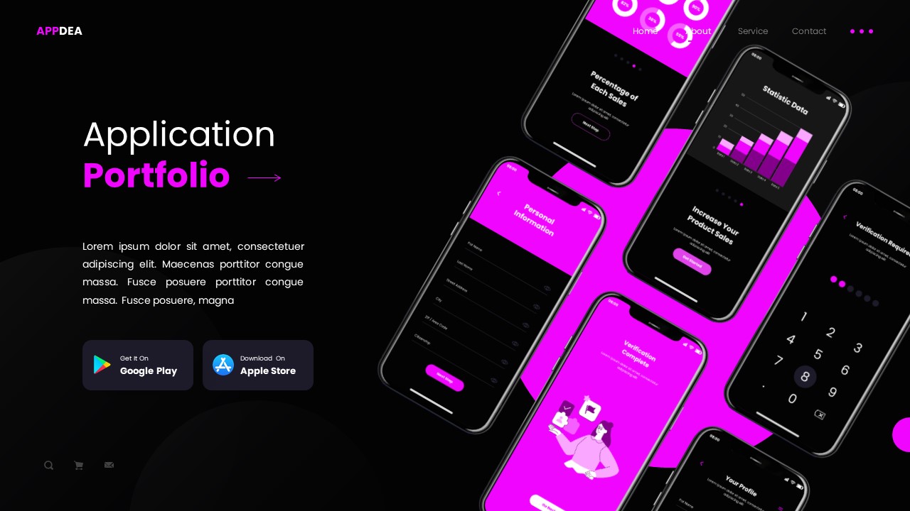 Appdea - Mobile App & Saas Keynote Templates, Presentation Templates