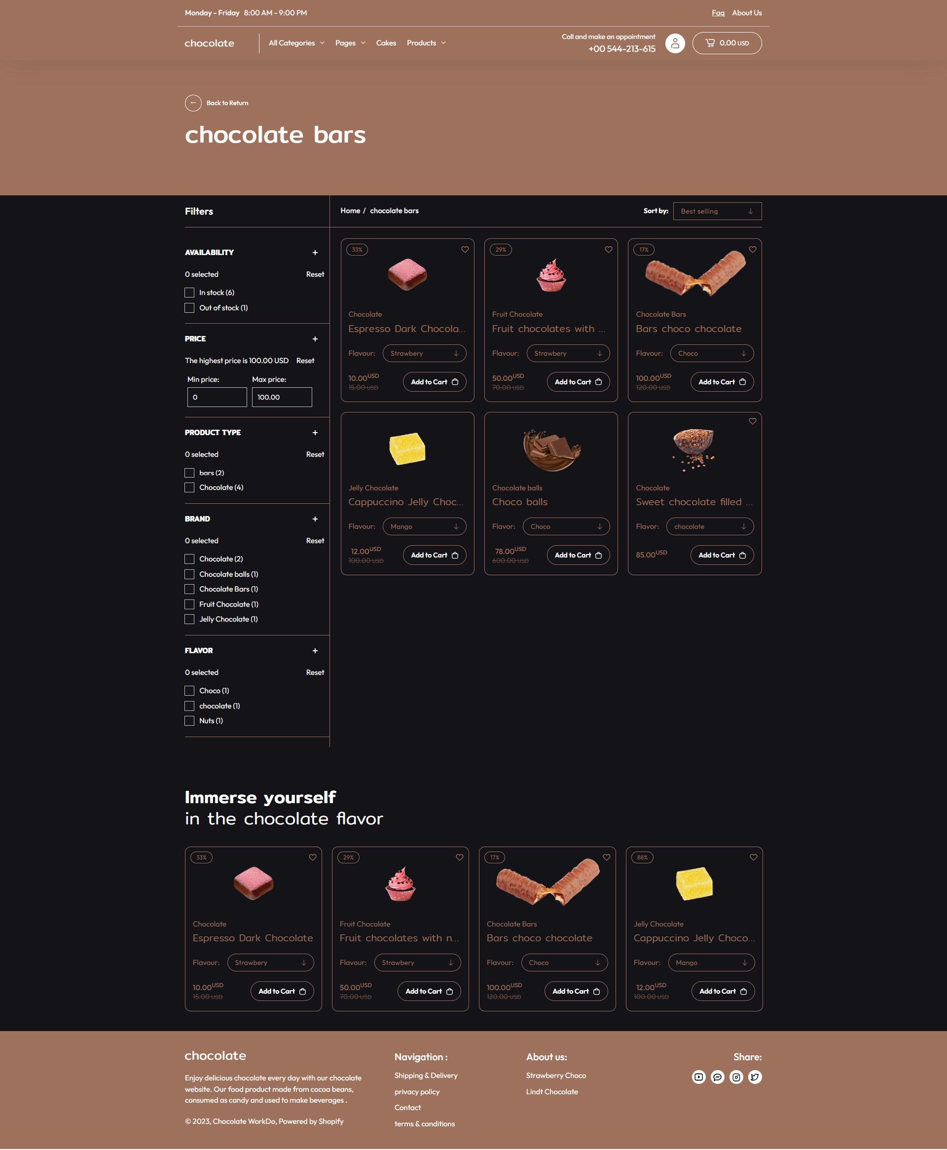 Chocolate - Shopify 2.0 Cake Shop Theme by RajodiyaInfotech | ThemeForest