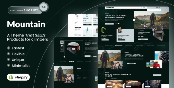 Mountains - Shopify 2.0 Hiking Theme by RajodiyaInfotech | ThemeForest