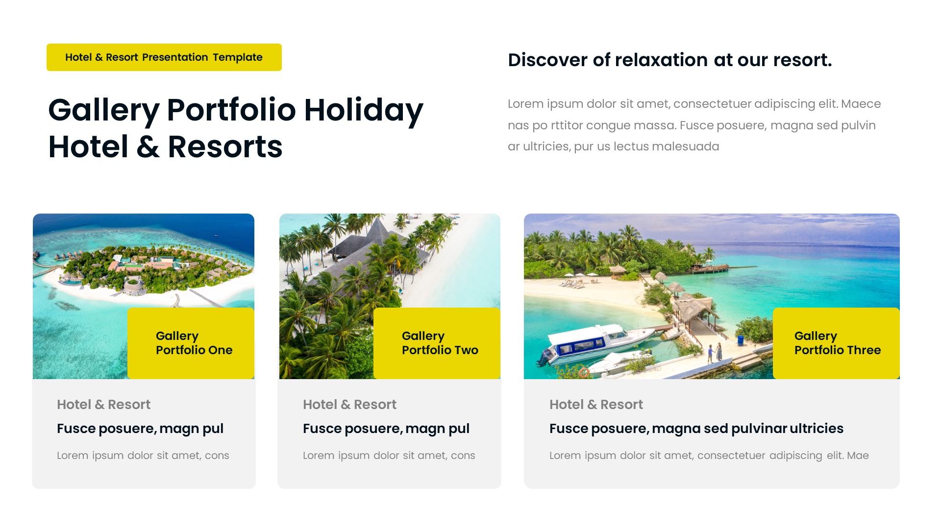 Holiday - Hotel & Resort Powerpoint Template, Presentation Templates