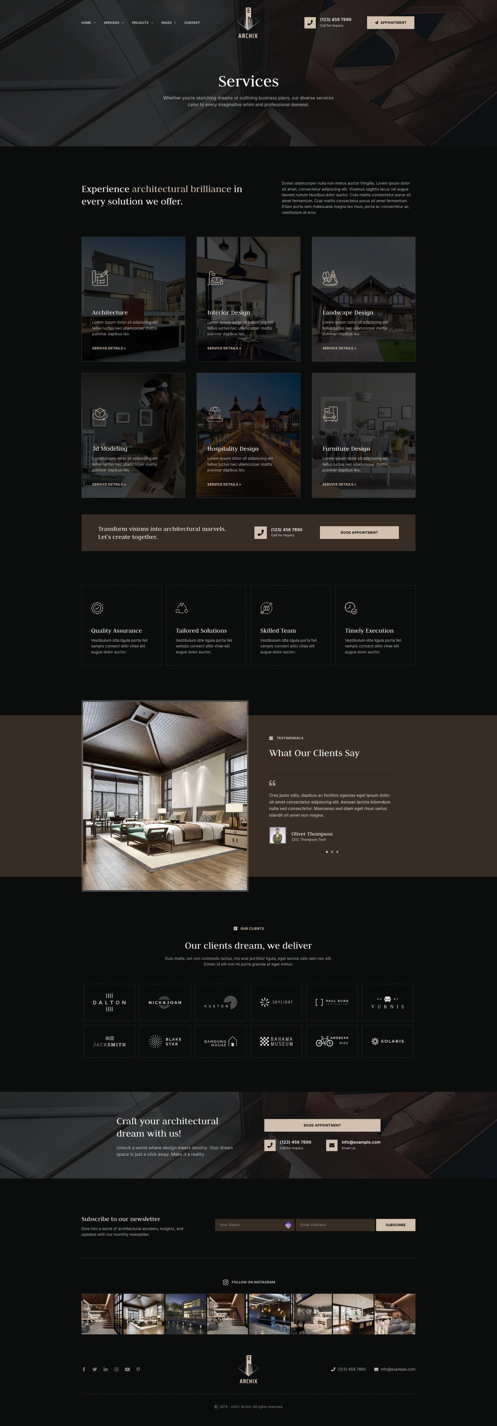 Archix - Architecture & Interior Design Elementor Pro Template Kit by ...