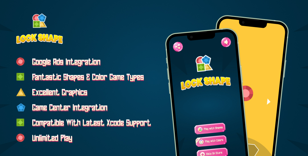 Lock shape - iOS puzzle game by Appcodes | CodeCanyon