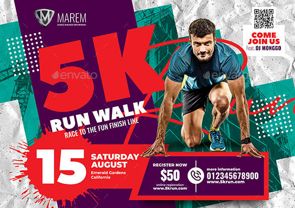 5K Run, Print Templates | GraphicRiver