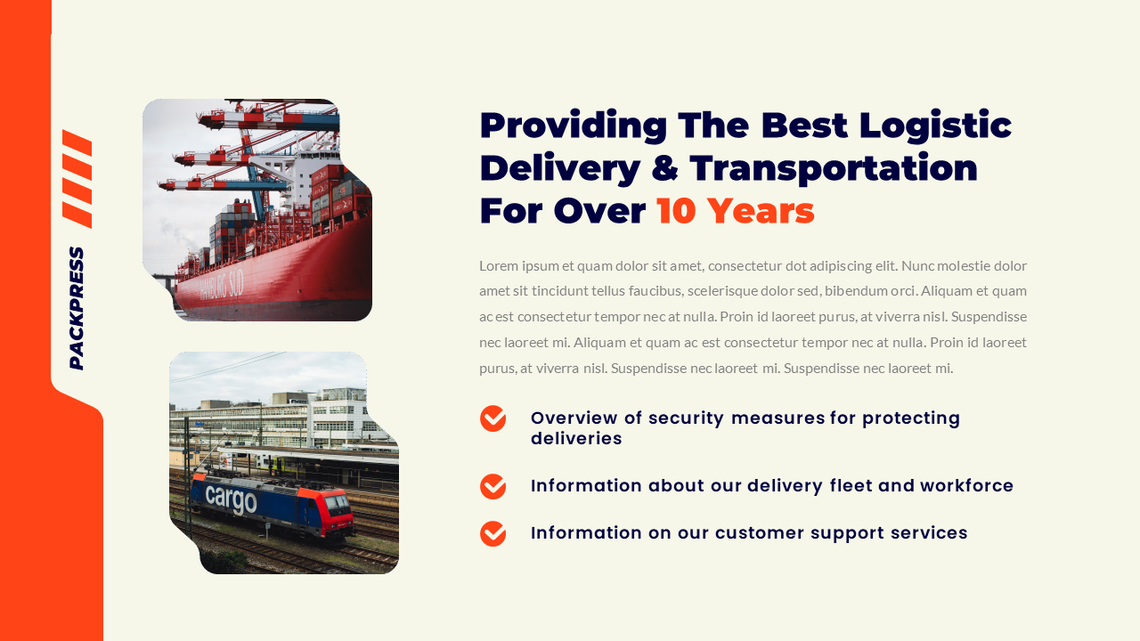 Packpress – Logistics, Delivery & Transportation Powerpoint Template ...