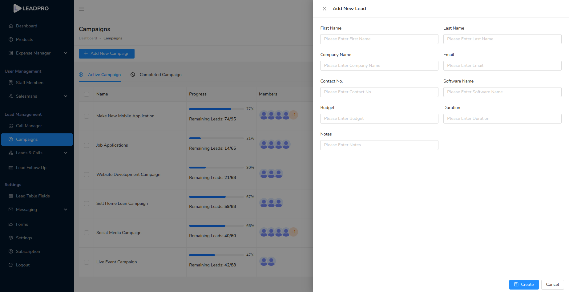 LeadPro SAAS - Lead & Call Center Management CRM by codeifly | CodeCanyon