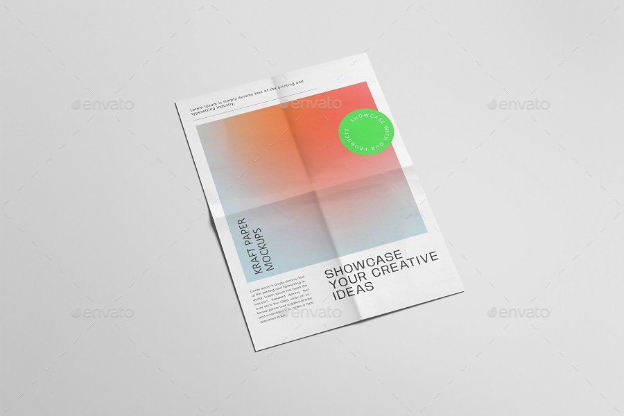 A4 Paper Kraft Mockup, Graphics | GraphicRiver