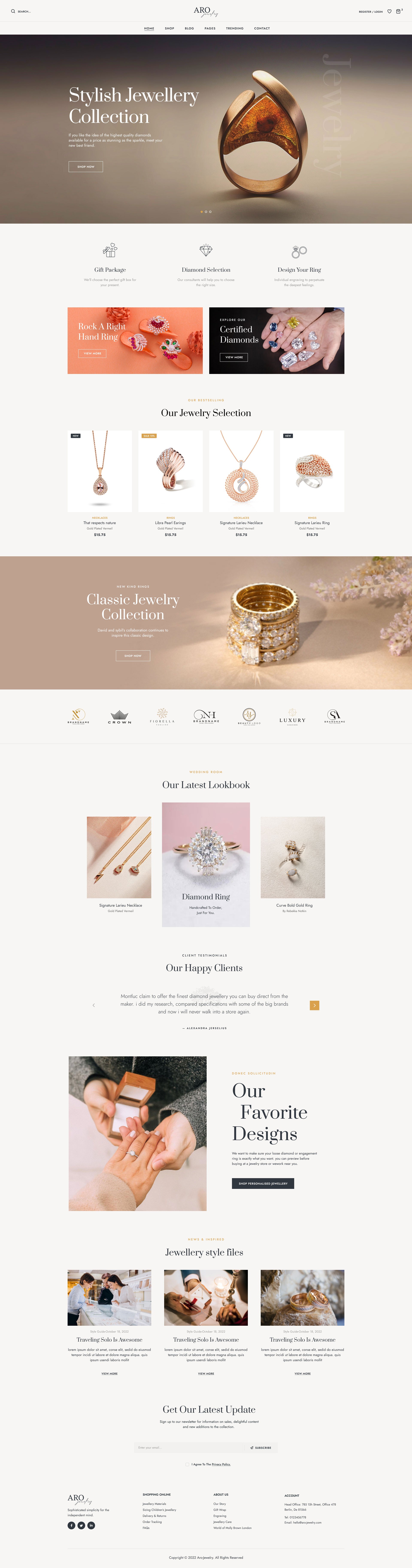 Aro - Jewelry Store WordPress Theme by themelexus | ThemeForest