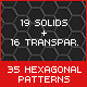 19 HEXagonal Patterns Big & Small, Add-ons | GraphicRiver
